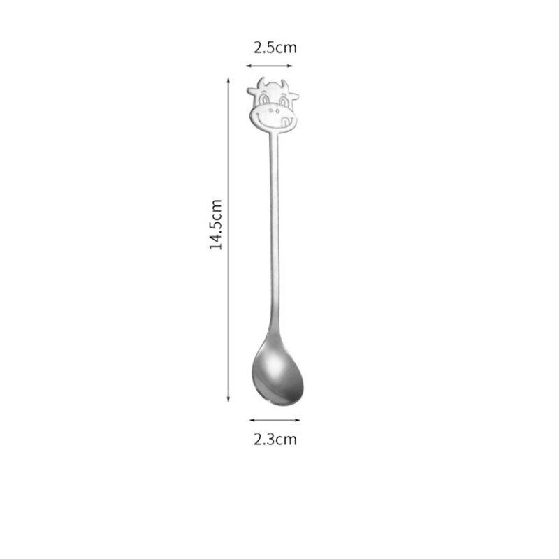 Stainless Steel Cartoon Cow Spoon for Kids Cute Ca... – Vicedeal