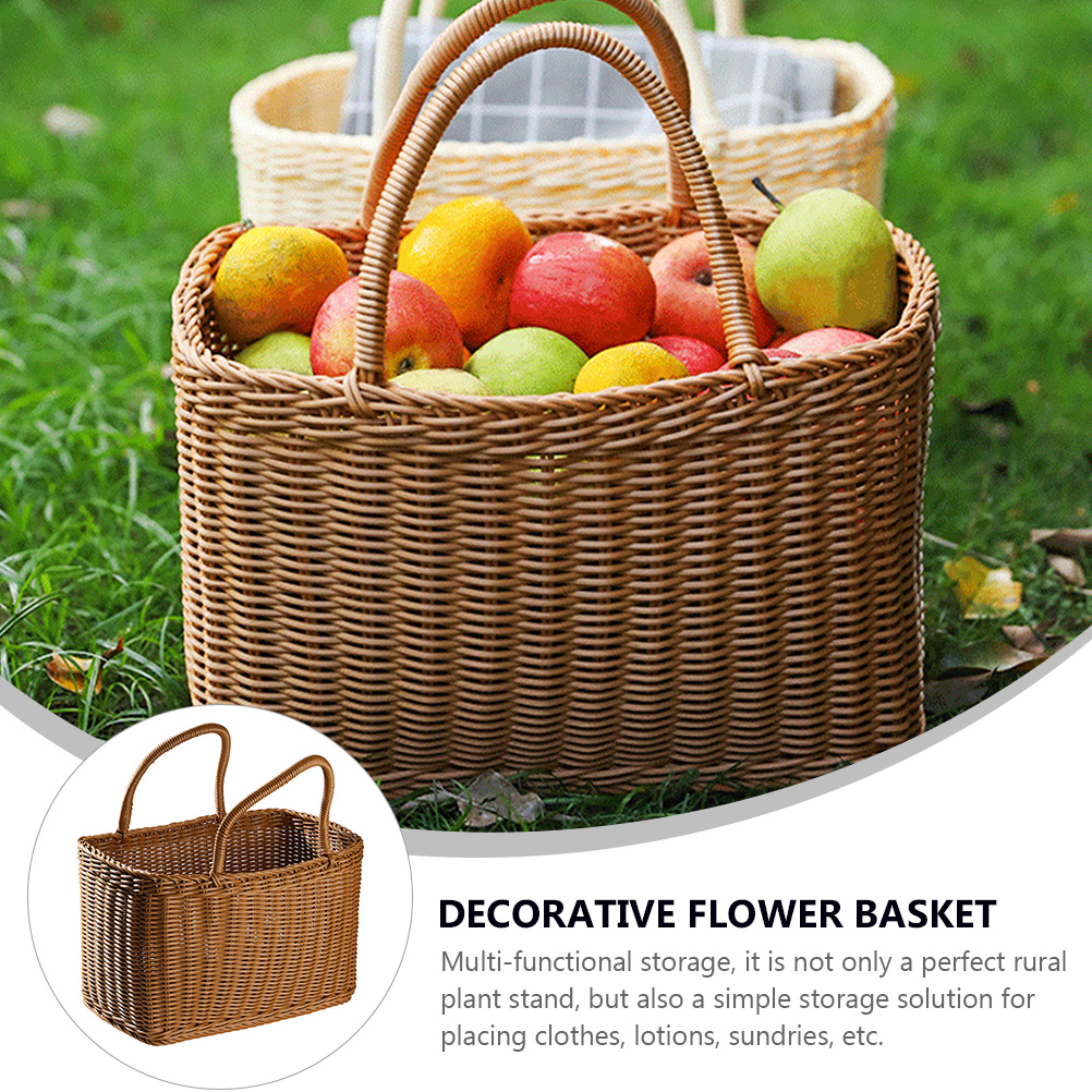 Home Shopping Basket Hand Vegetable Basket Decorat... – Grandado