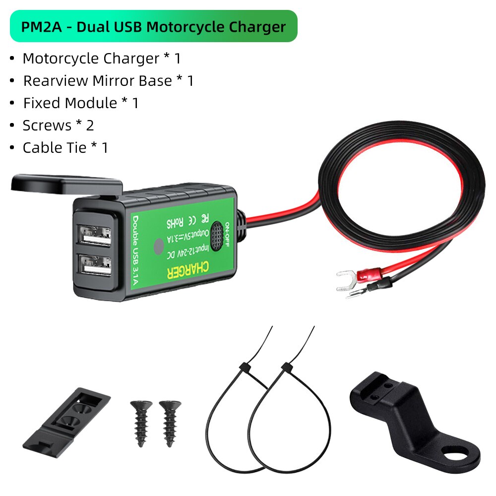 Deelife-cargador USB de 12v para motocicleta, cone... – Grandado