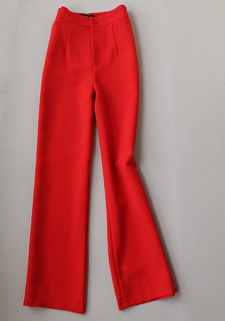 Autumn Business Uniform Women Red Pant Suits Two P... – Grandado