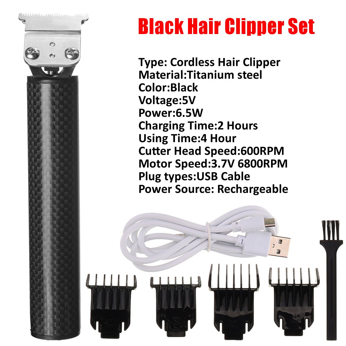 USB Rechargeable Electric Hair Clipper Shaver Bear... – Vicedeal