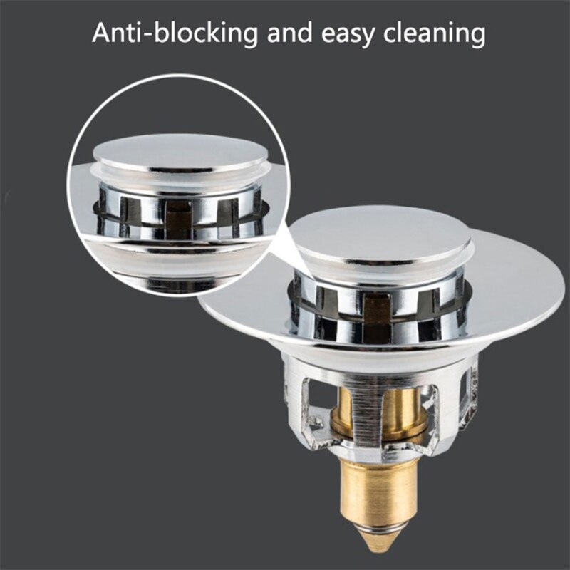Bathroom Wash Basin Drain Filter Brass Bounce Core... – Grandado