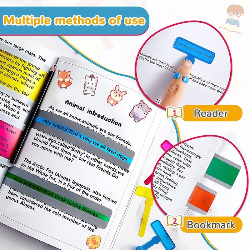 24 Reading Strips Include Finger Focus Highlighter... – Grandado