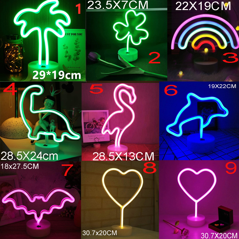 Placa de luz neon com led arco-íris, 17 estilos, u... – Vicedeal