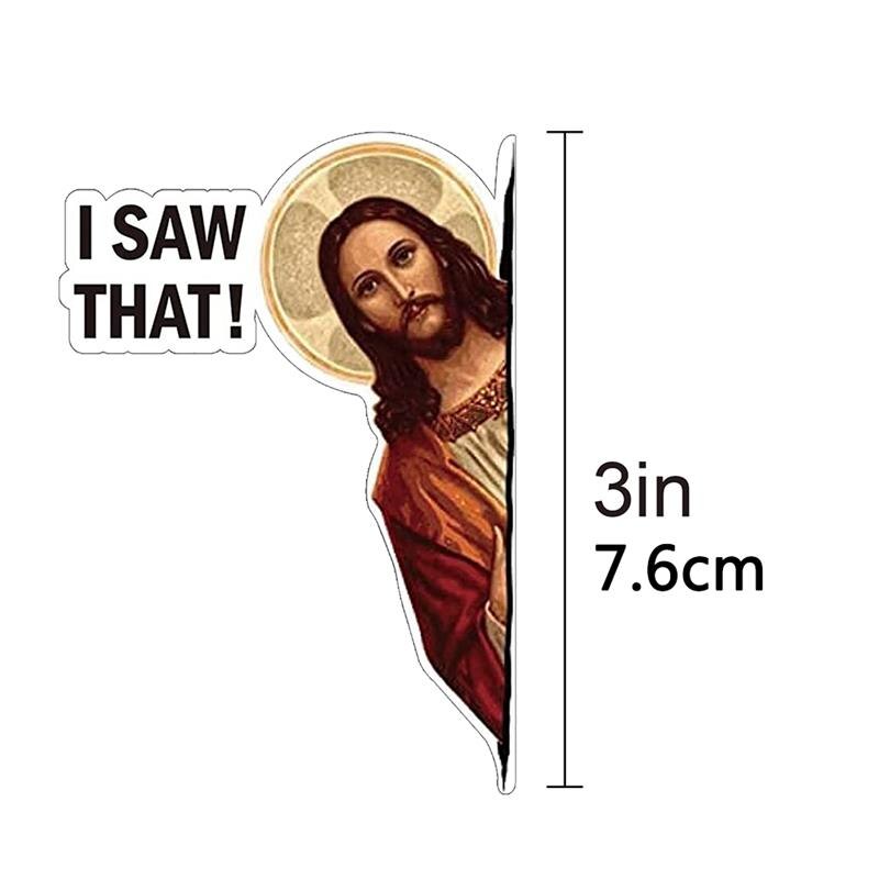 3/10pcs Jesus I Saw That Car Sticker Funny Jesus V... – Grandado