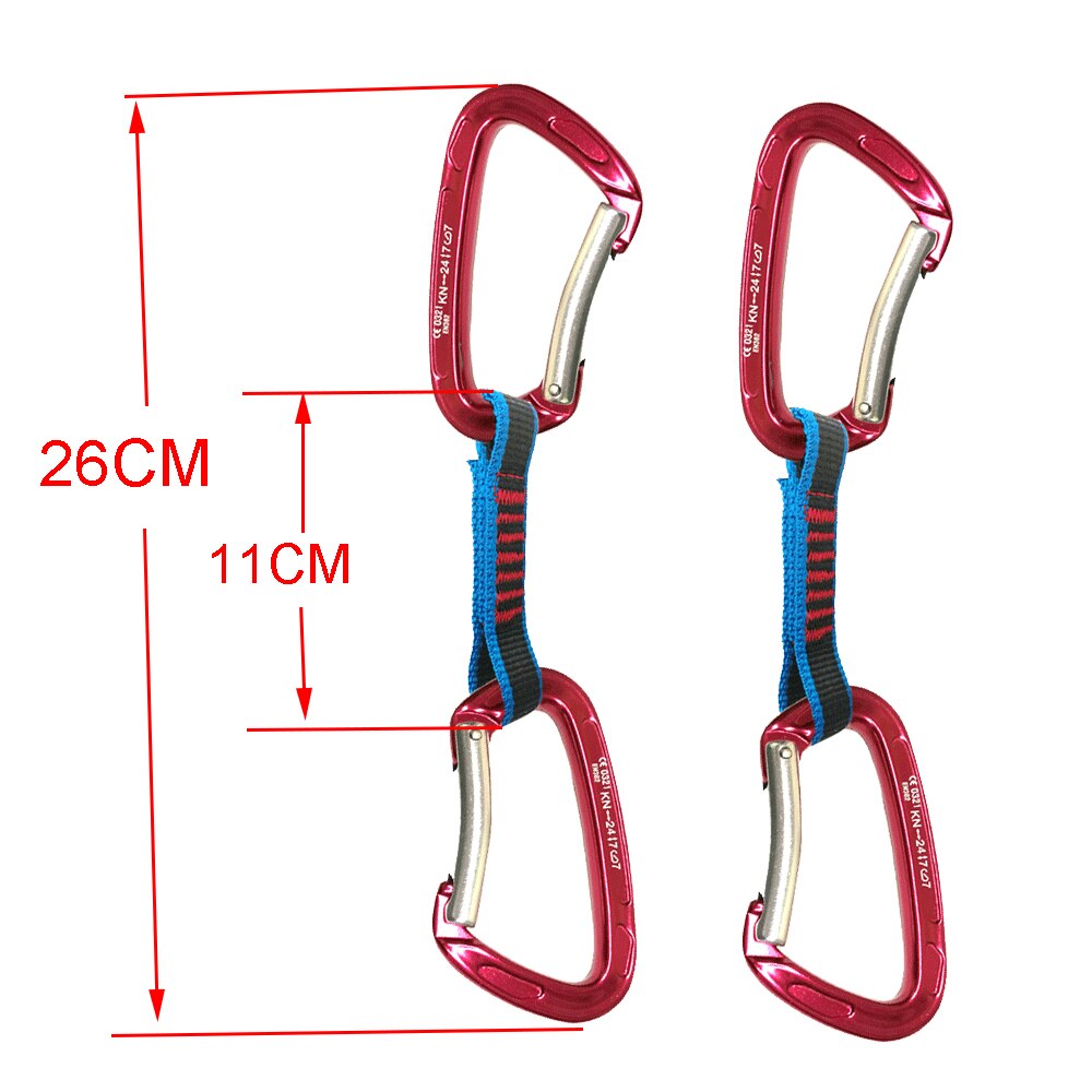 22KN Climbing Quickdraw Safety Lock Extenders Bent... – Grandado
