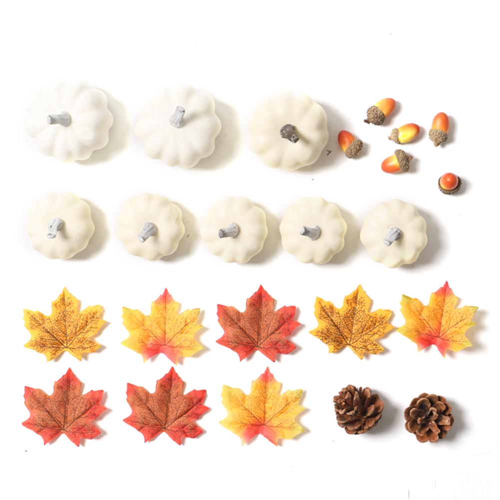 Simulatie Witte Pompoen Maple Leaf Accessoires Her... – Grandado