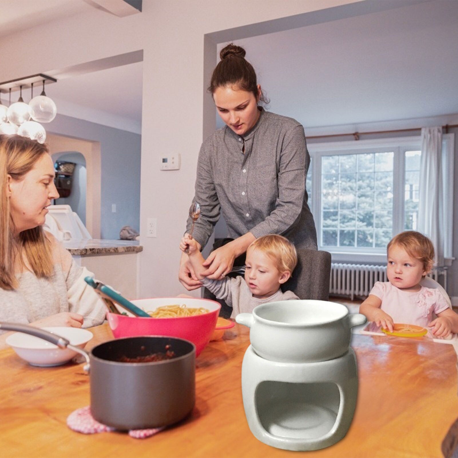 Chocolate Fondue Set Ice Cream Pot Set Cheese Pot ... – Vicedeal
