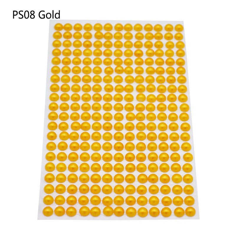 1Sheet 6mm Half-round Pearl Beads Self-Adhesive Rh... – Vicedeal