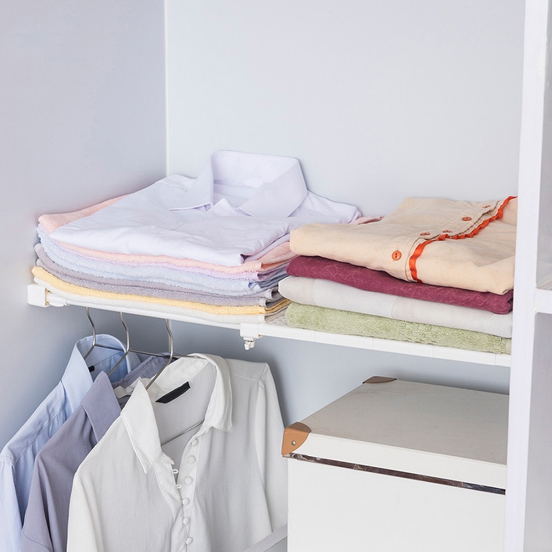 Retractable Closet Organizer Shelf Adjustable Kitc... – Vicedeal