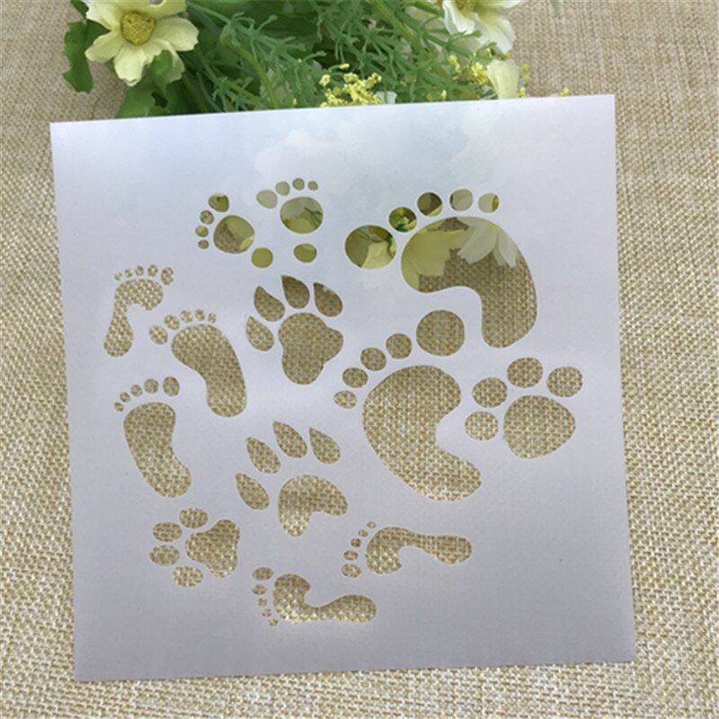 Foot Plastic Layering Stencils for DIY Scrapbookin... – Vicedeal