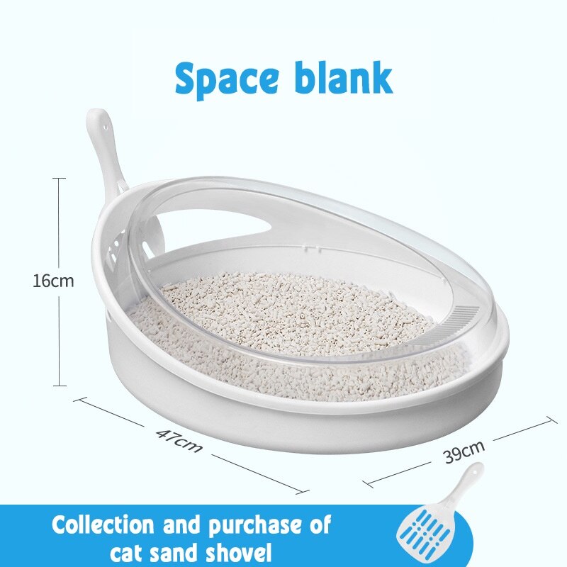 Portable Cat Toilet Semi-enclosed Kitty Litter Box... – Vicedeal