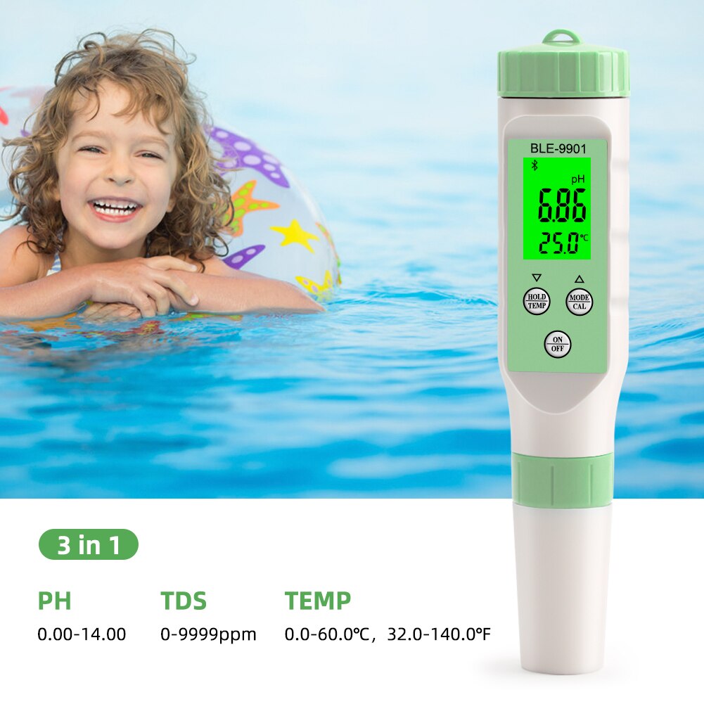 Ph Ec Tds Salinity Temp Meter Digital Water Tester Grandado