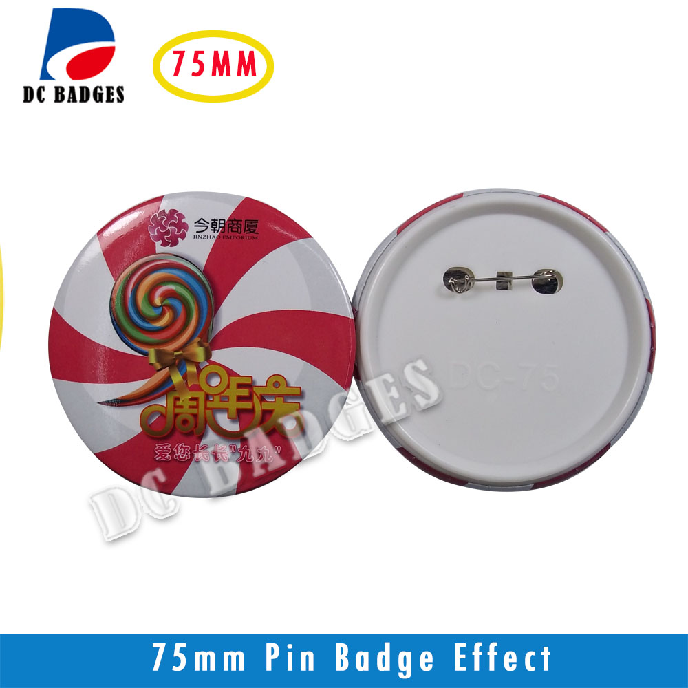 3 "(75mm) 200 sets Kunststoff Pin Abzeichen Materi... – Vicedeal
