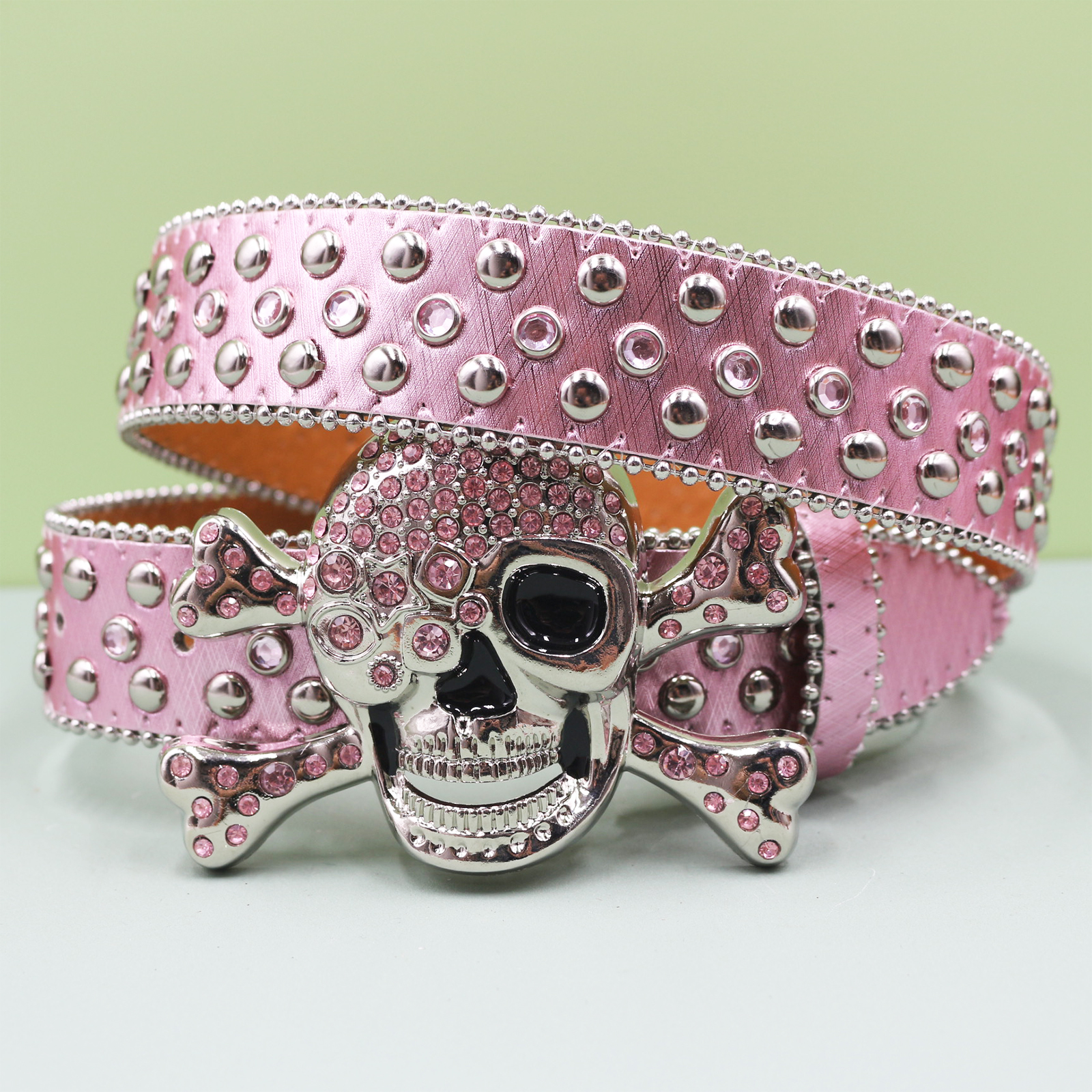 75，Punk Skull Diamond Belts Buckle Hip Hop Jeans D... – Grandado