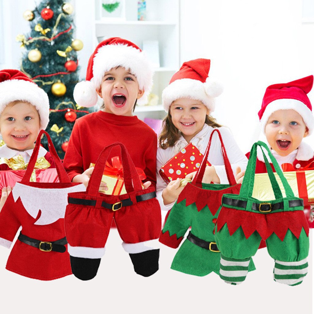 2 Stuks Kerstman Elf Kleding Broek Kerst Snoep Zak... – Grandado