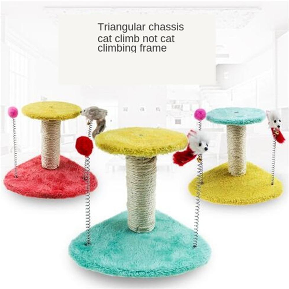 Cat's Tree Tower Triangle Bottom Pets Play Tree Sc... – Grandado
