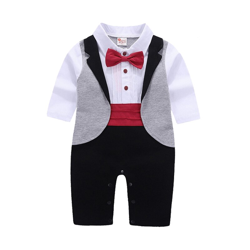 born Baby Tuxedo sets rompers clothing set for boy... – Grandado