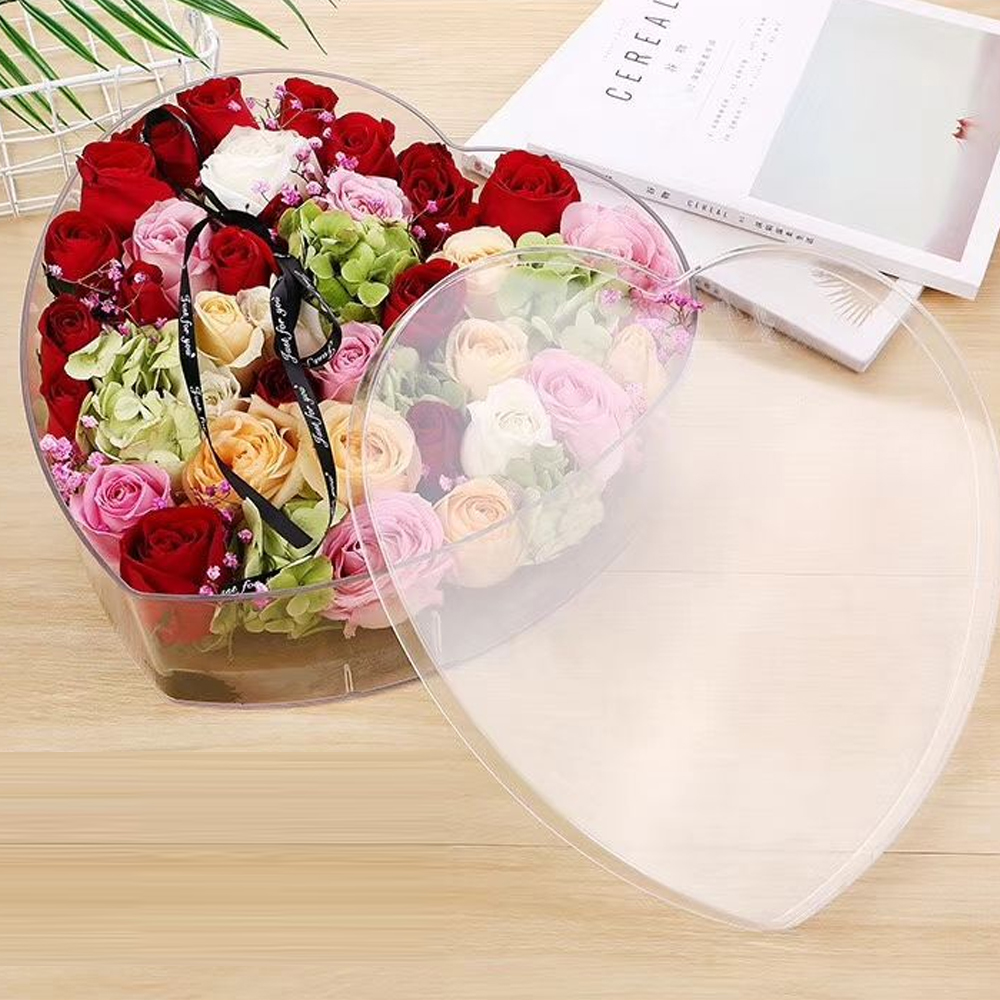 Acrylic Heart Shaped Flower Box Box Storage Box Co... – Vicedeal