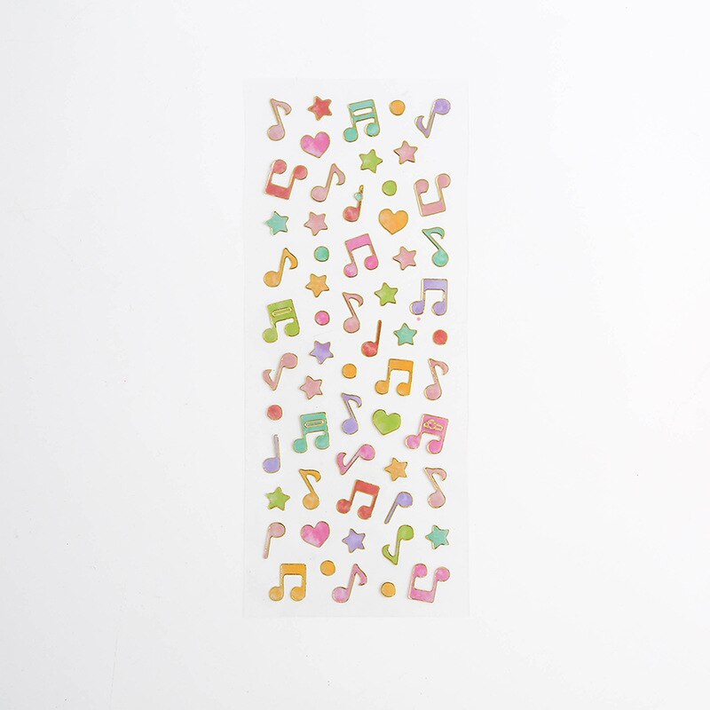 1 Sheet Gold Foil Piano Musical Notes DIY Stickers... – Vicedeal