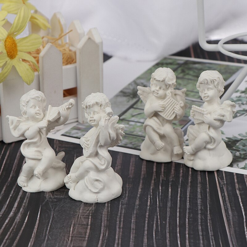 4pc Mini Cute Angel Pattern Statue Small Cupid Fig... – Grandado