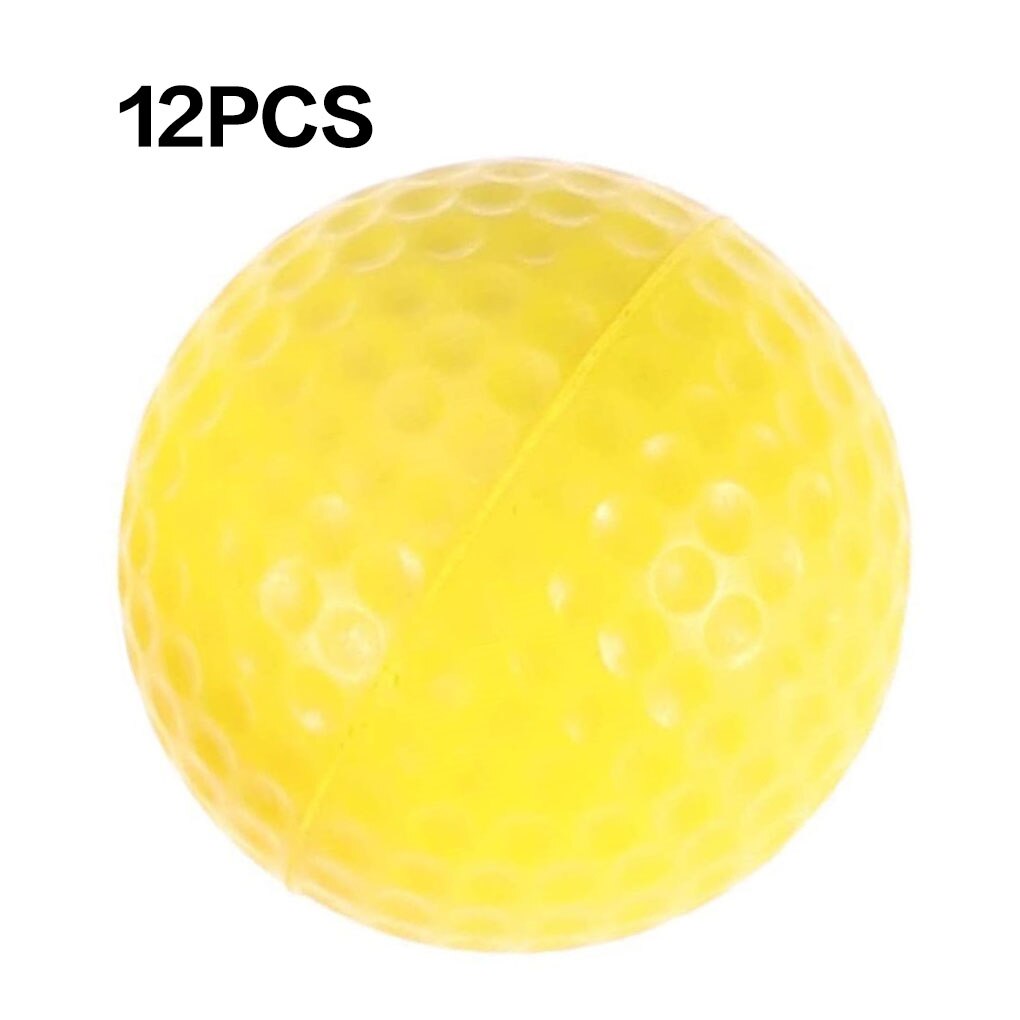 12 Stuks Plastic Golfbal Outdoor Sport Geel Zachte... – Grandado