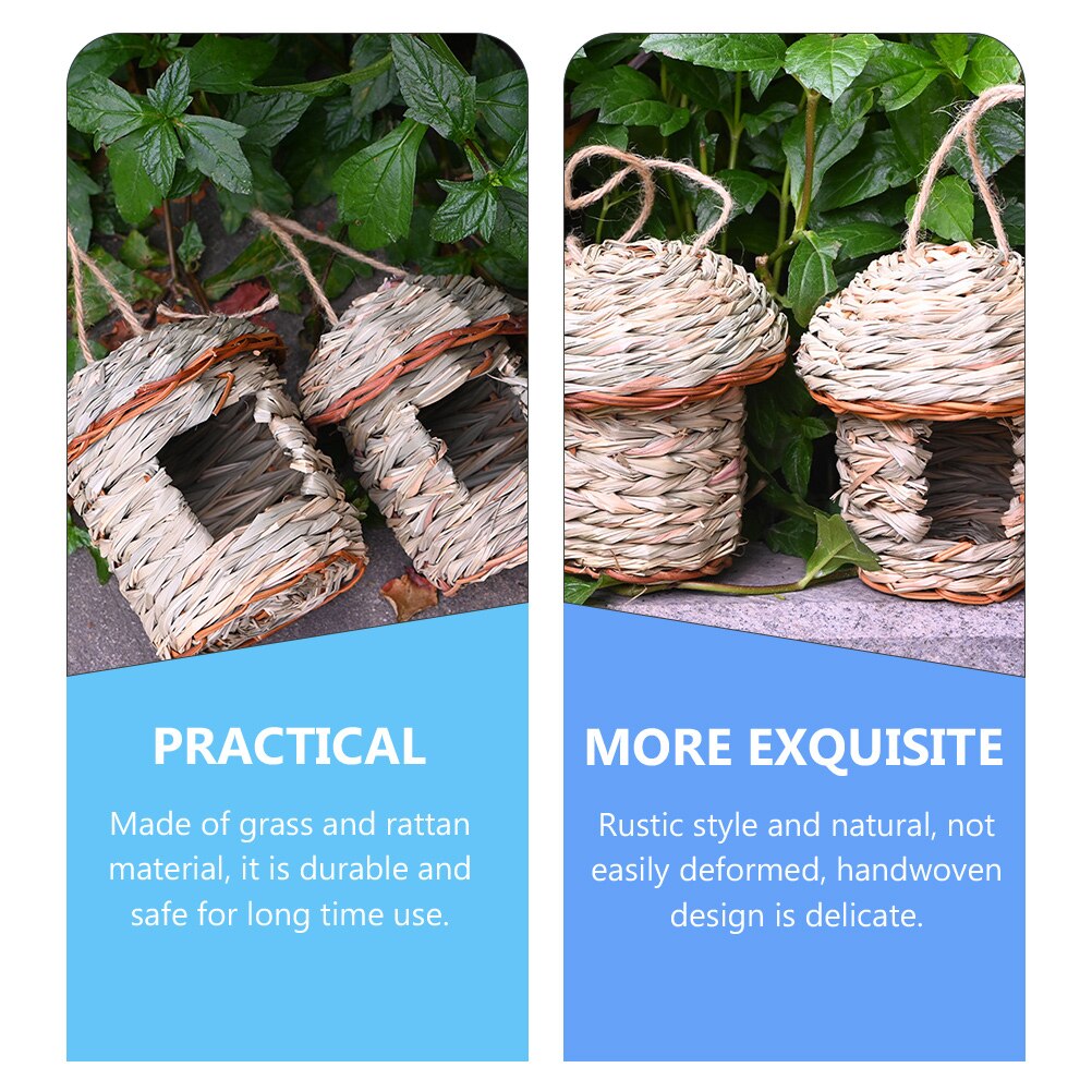 Birds Cages Natural Durable Rustic Style Woven Bir... – Grandado