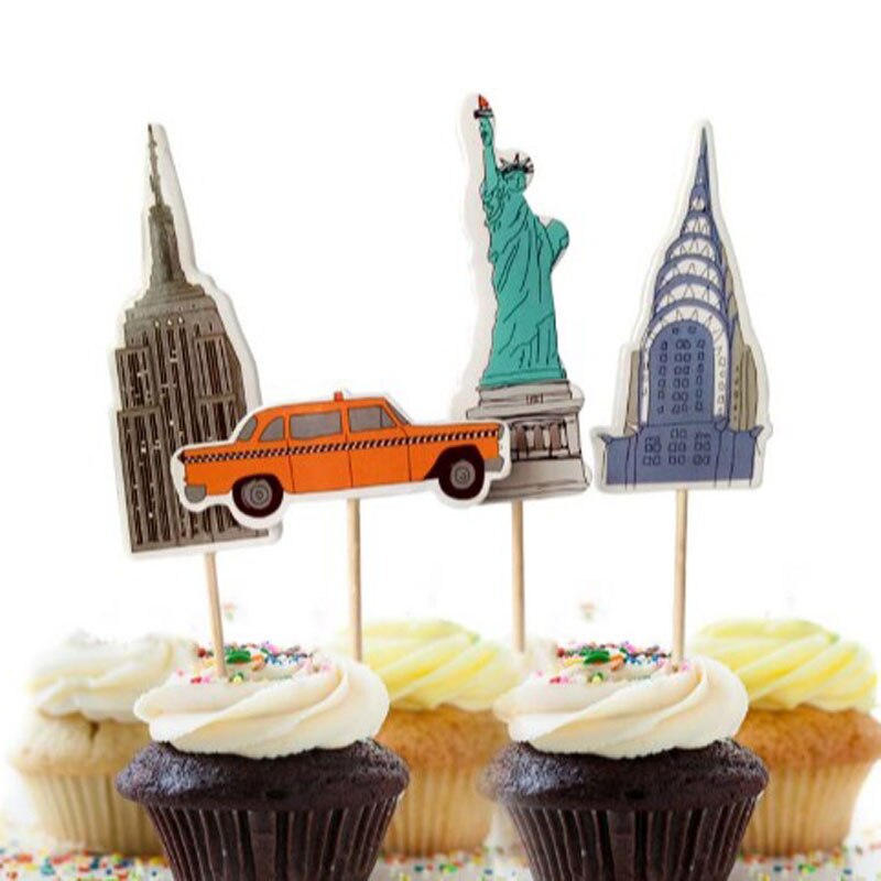 24 Pcs/set cute York Empire State Yellow Taxi Stat... – Vicedeal