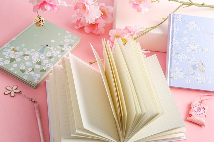 "Cherry Blossom" Hard Cover Diary Beautiful Art Dr... – Grandado