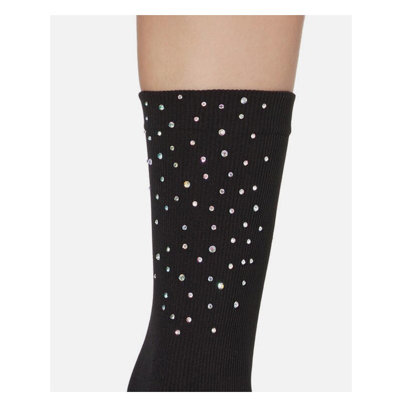 Frauen Luxuriöse Strass Socken Sox. Damen Schwarz ... – Vicedeal