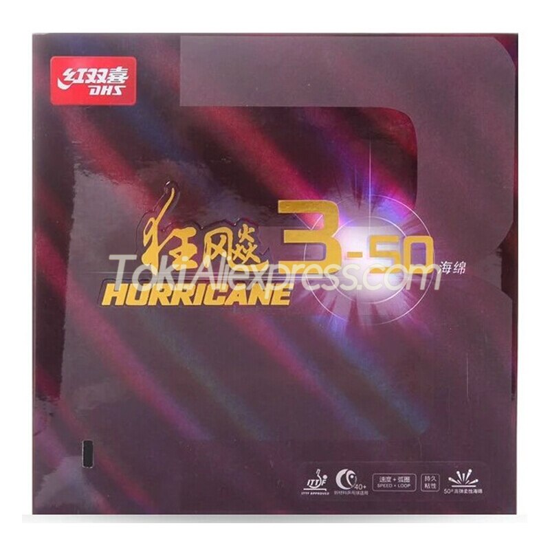 Dhs Hurricane 3-50/350 Tafeltennis Rubber Pips-In ... – Vicedeal
