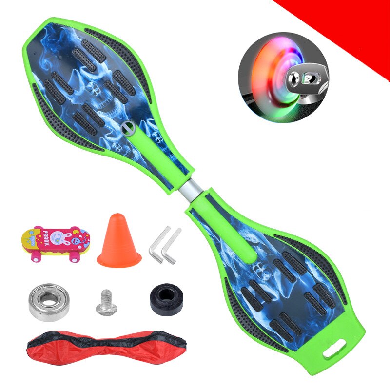 Snake board Skateboard Flashing Wheels 88cm 35 Inc... – Grandado