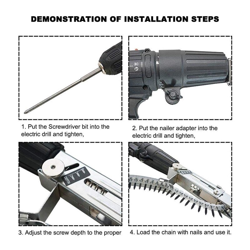 Automatic Electric Drill Nozzle Adapter Nail Exit ... – Grandado