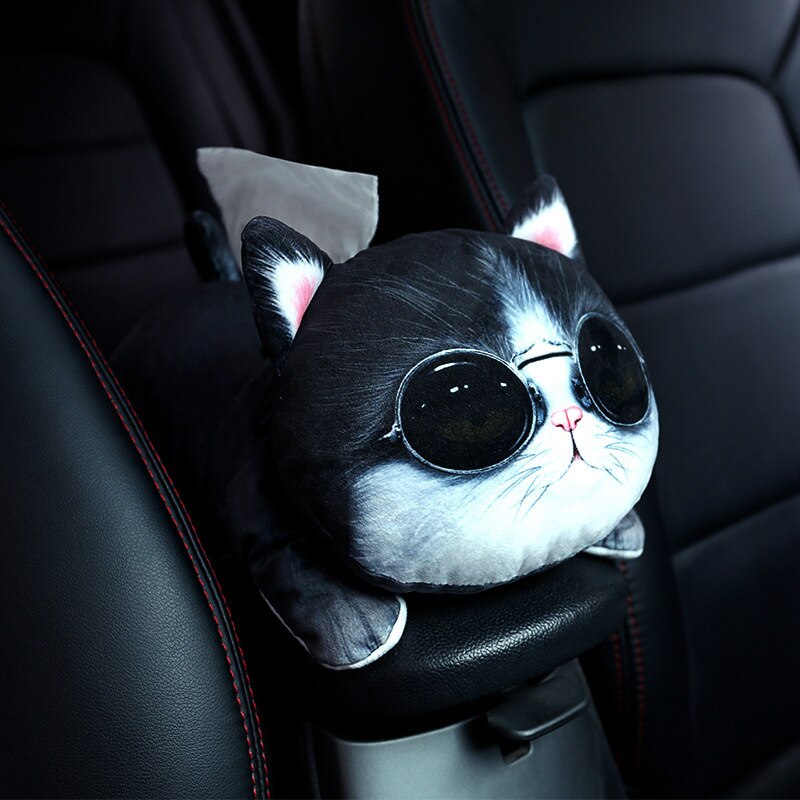 Cartoon Dog Cat Car Armrest Seat Tissue Box for Vo... – Grandado