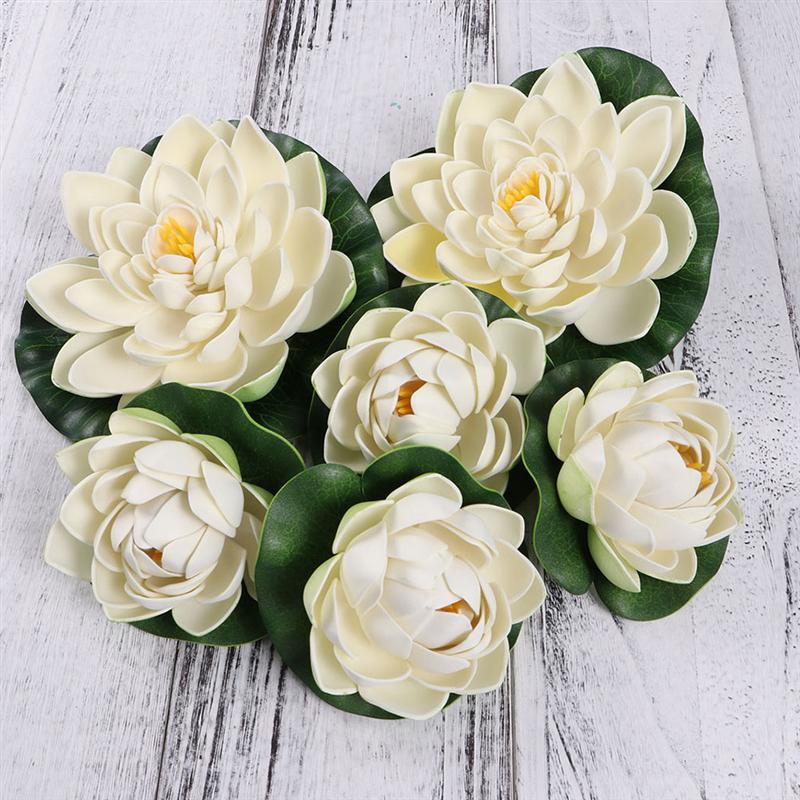 5Pcs Artificial Lotus Water Lily Floating Flower P... – Grandado