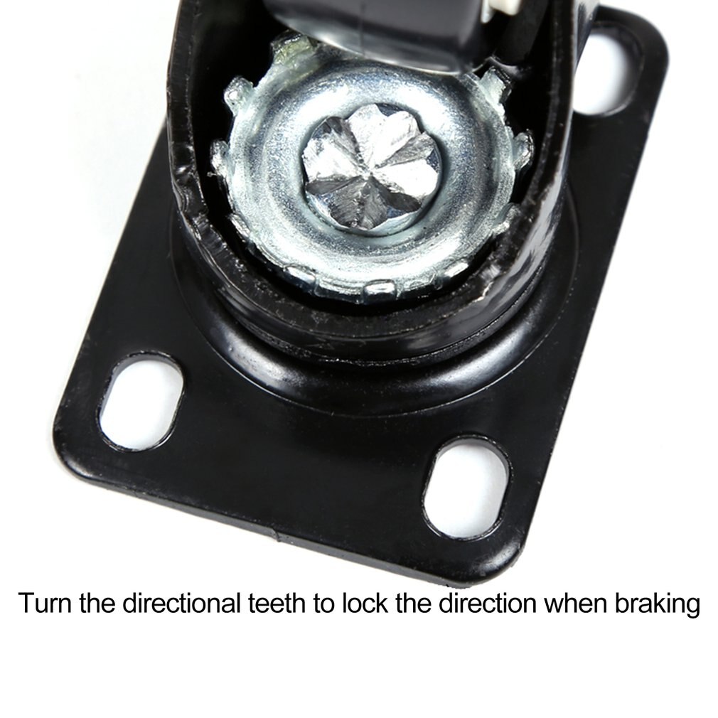 4pcs 1.5in Furniture Swivel Casters Universal Wheel Brake Plate Swivel ...