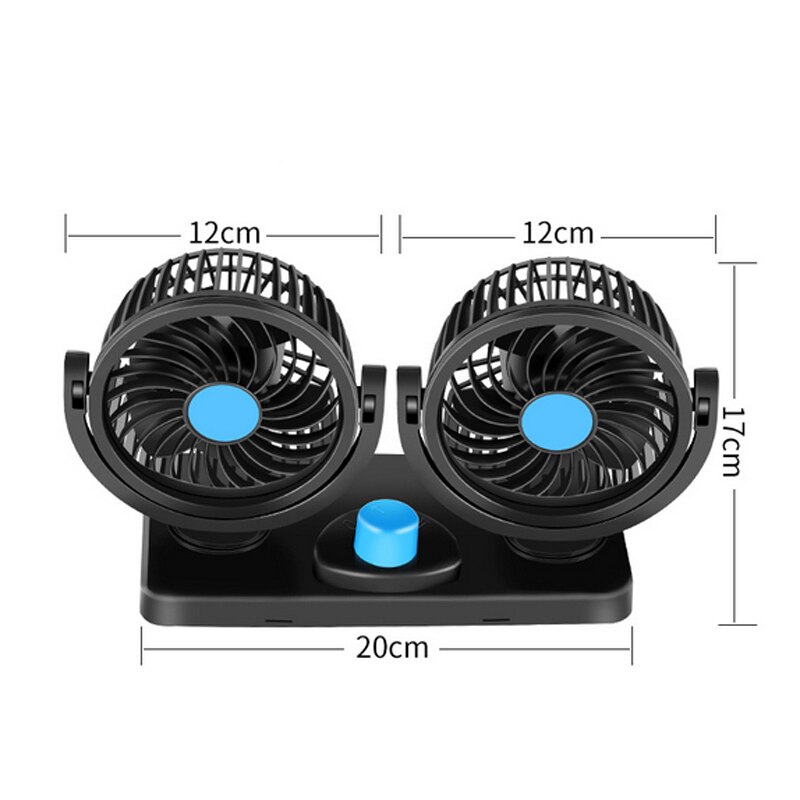 1pc 12/24v Dobbel hode bil usb-vifte bærbar kjøret... – Grandado