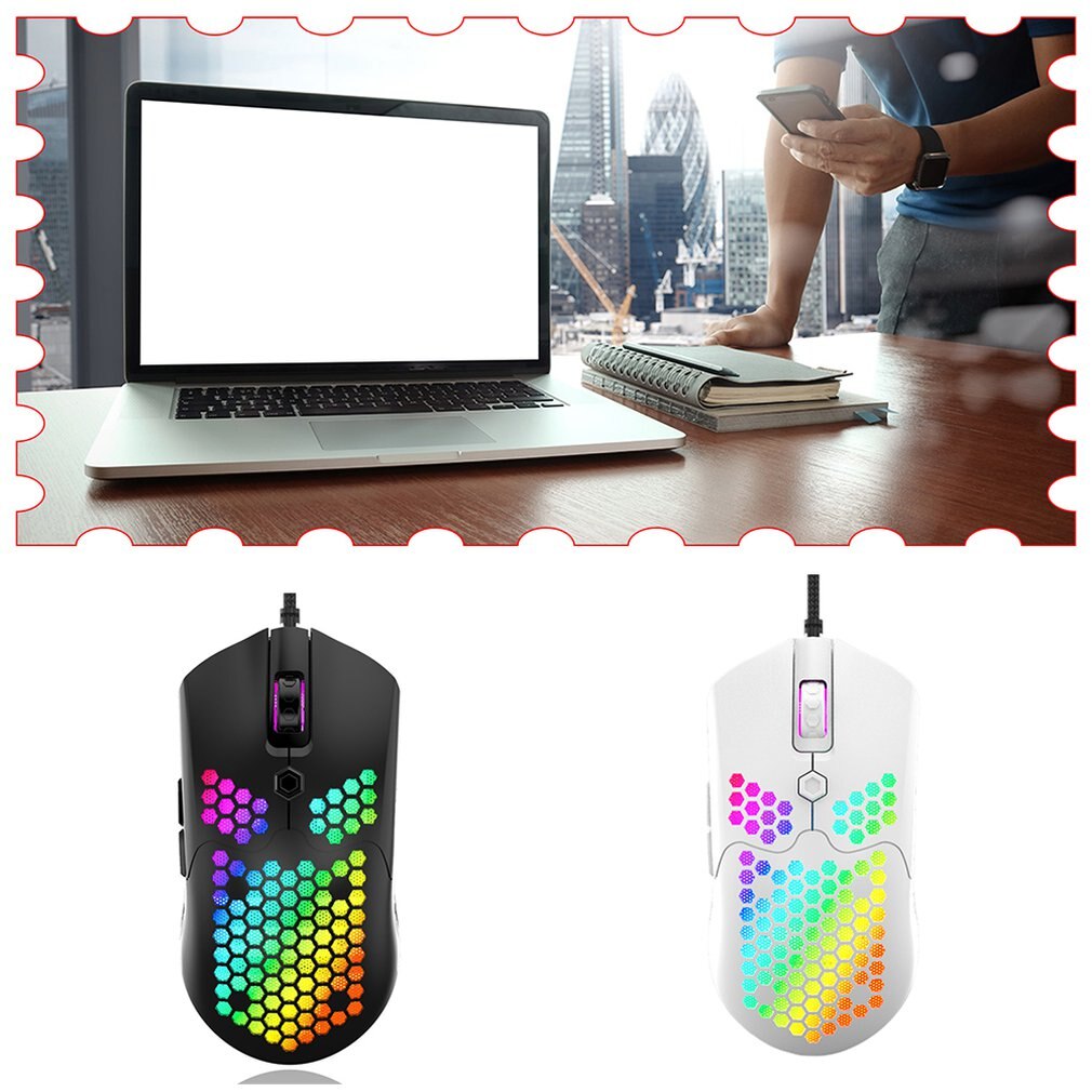 M5 Hollow-out Honeycomb Shell Gaming Mouse Colorfu... – Grandado