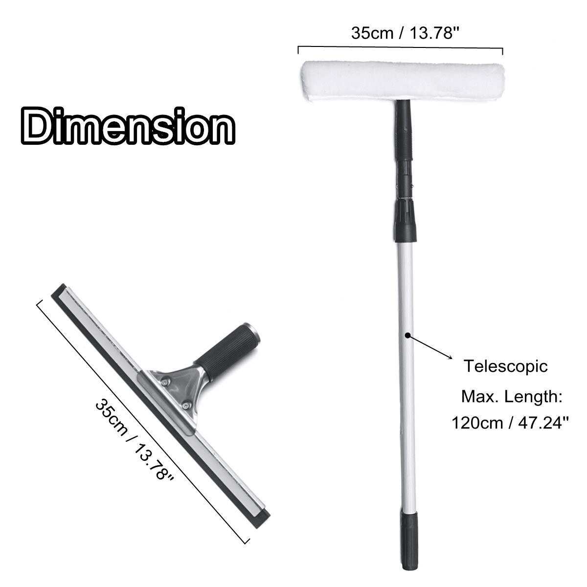 Window Squeegees Glass Cleaning Wiper Brush Soft G... – Grandado