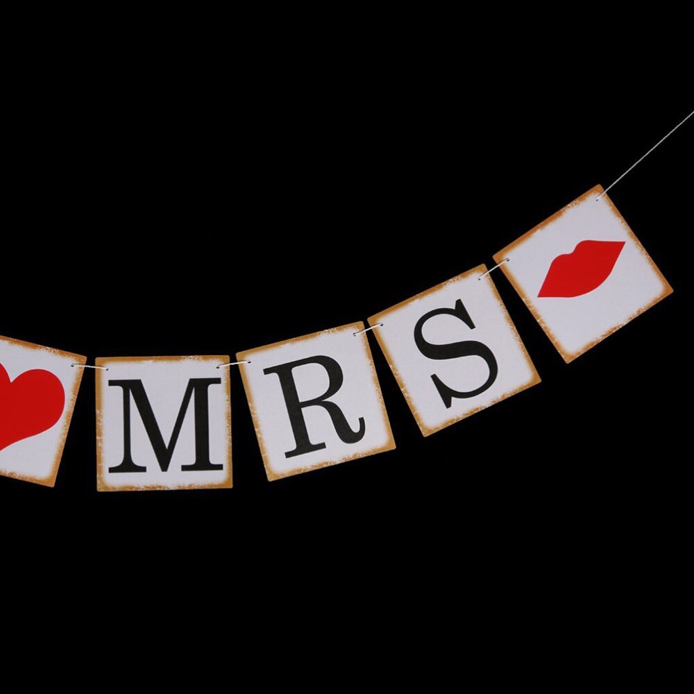 Mr & Mrs Card Paper Bunting Banner Wedding Party F... – Grandado