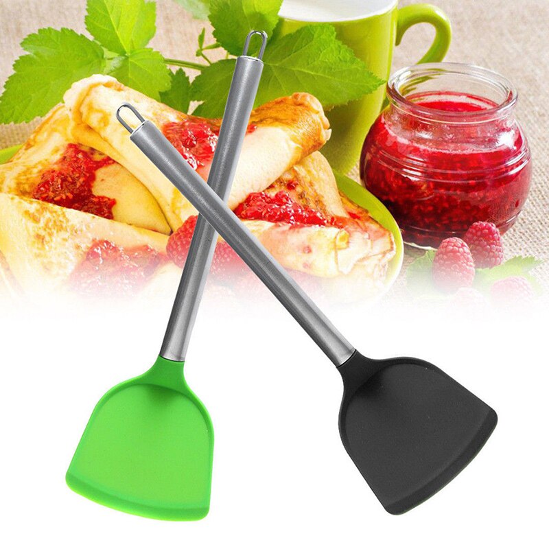 Silicone Spatula Non Stick Spatula Green/Black Foo... – Grandado