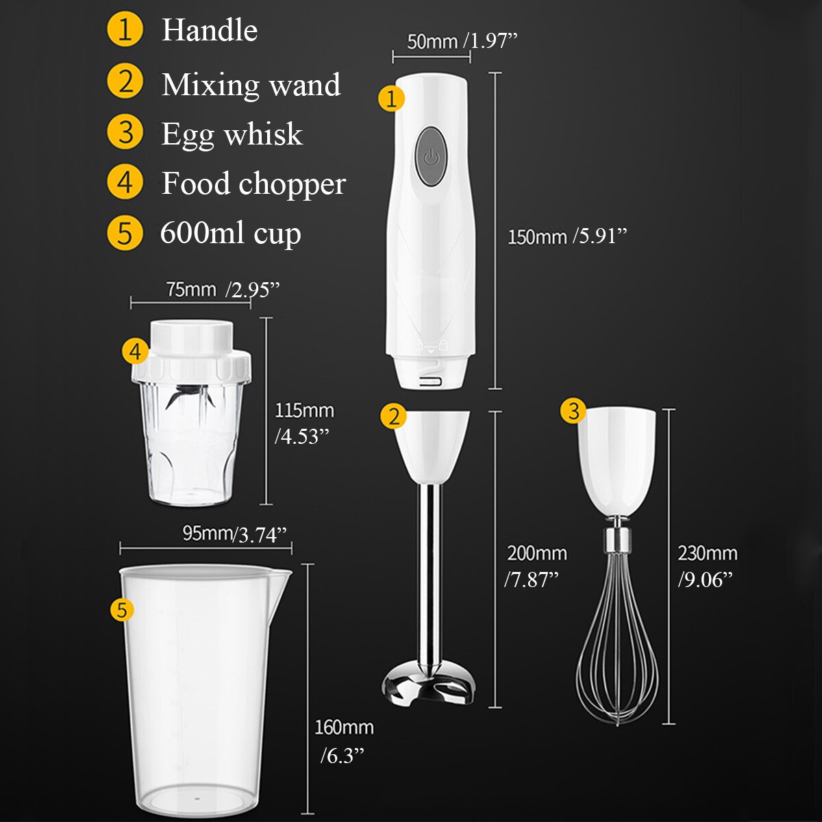 220V 2 Blades 4 in 1 Electric Food Blender Multifu... – Grandado