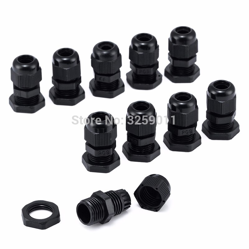 10PCS Cable Glands PG 9 Black White Waterproof Adj... – Vicedeal