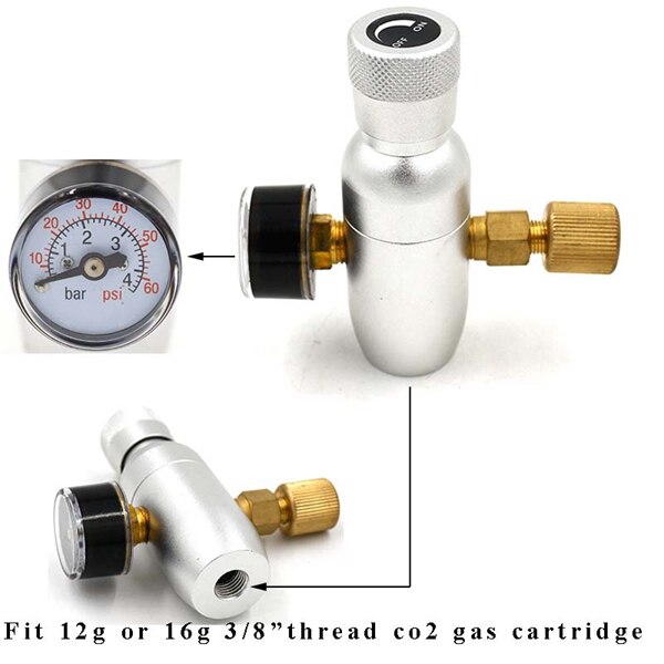Premium Regulated Compact CO2 Injector 0-60psi Reg... – Vicedeal