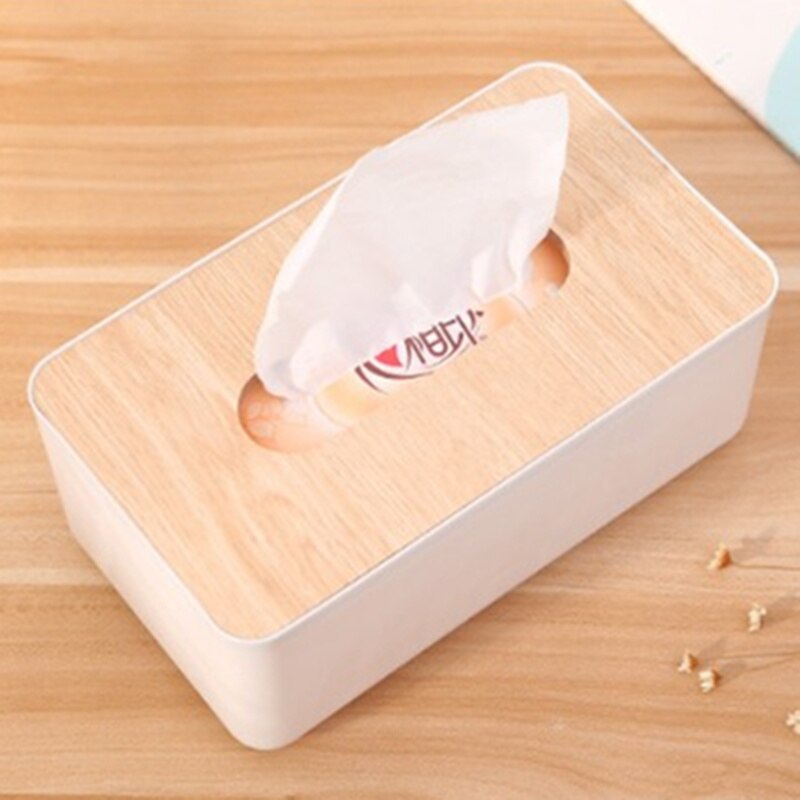 Nueva Caja Dispensadora De Pañuelos De Madera Y Pl Grandado