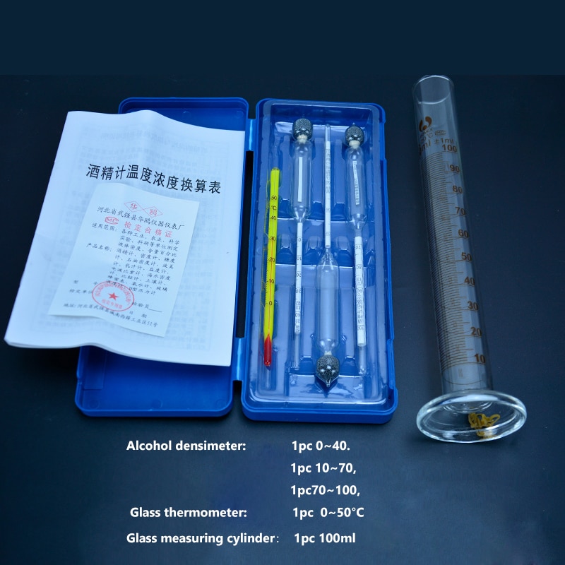 Alcohol hydrometer densimeter set – Grandado