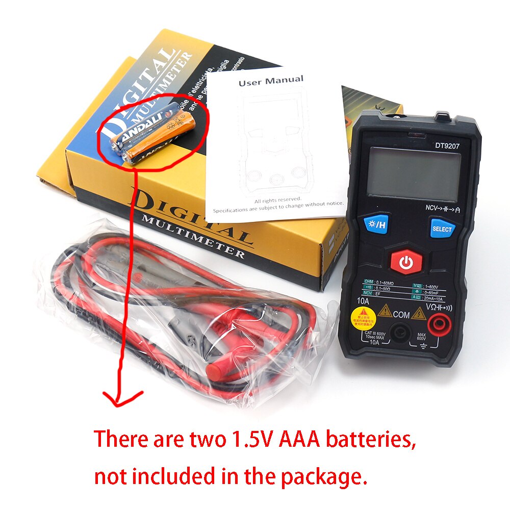Mini Digital Multimeter 6000 T-RMS LCD Display DC ... – Vicedeal