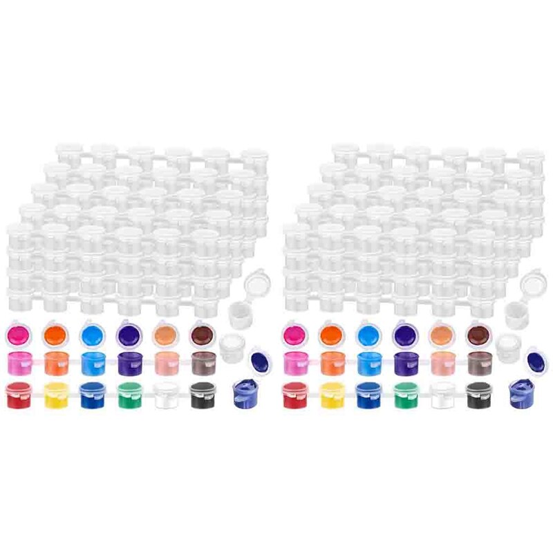 480Pieces Empty Paint Pot, 40 Strips Acrylic Mini ... – Grandado