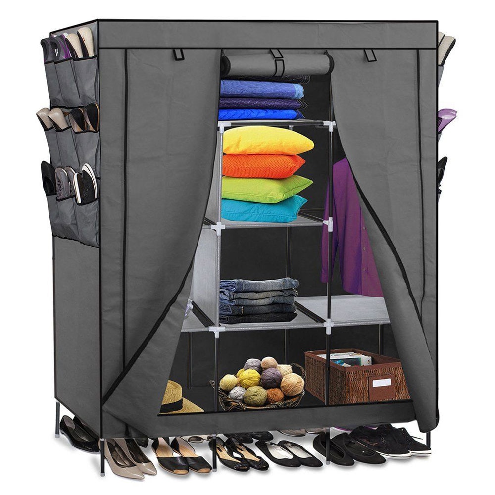69" Wardrobe Portable Closet Storage Organizer Clo... – Vicedeal