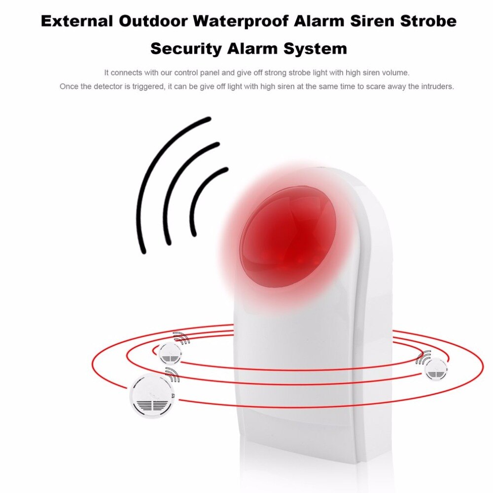 Wired Alarm Outdoor Waterdichte Flash Sirene Gelui... – Grandado
